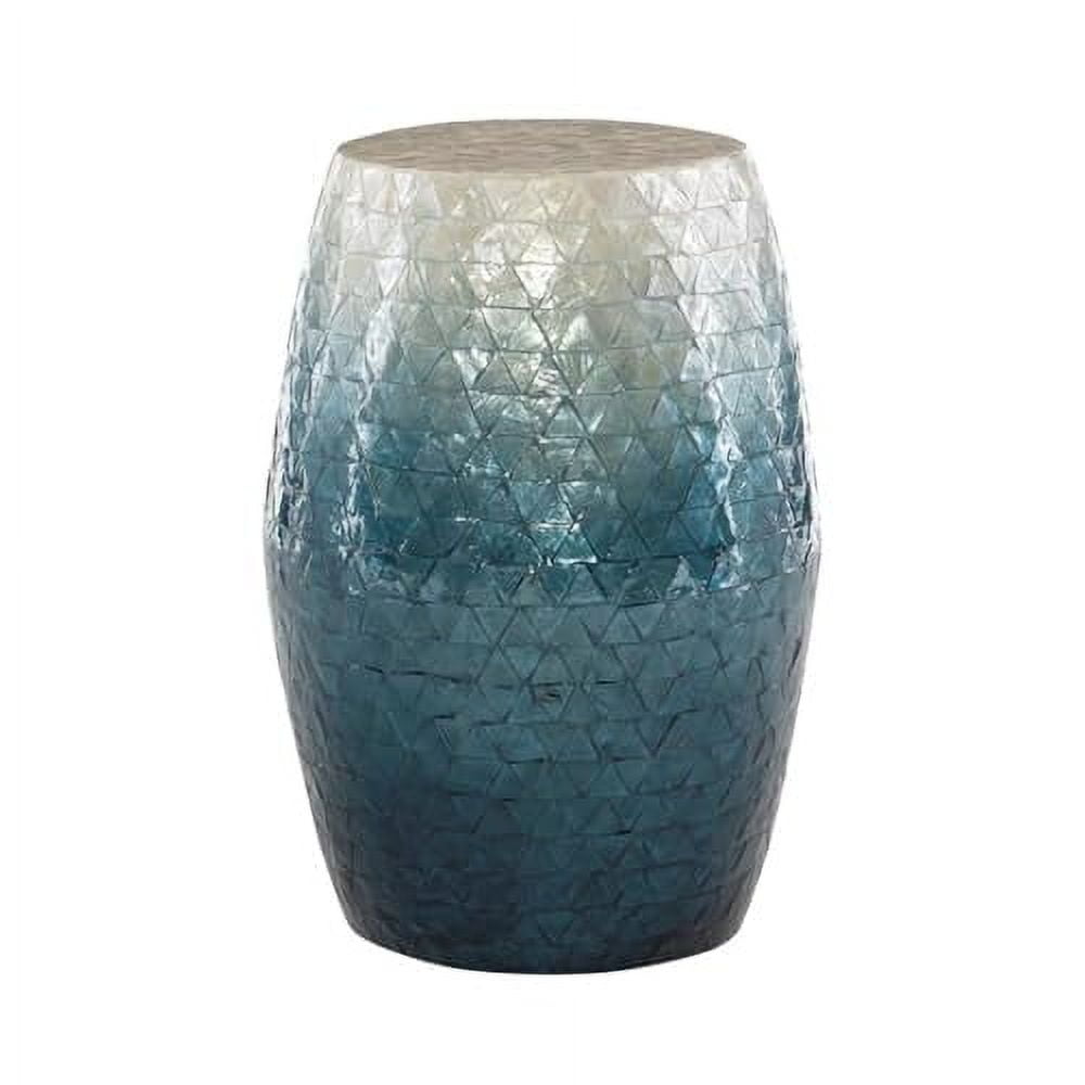 Ombre Capiz Mosaic Drum Table in Blue - Walmart.com
