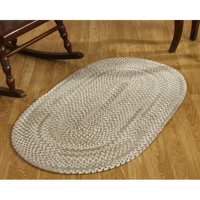 Ombre Chenille Braided Rug 20X30 Beige - Walmart.com