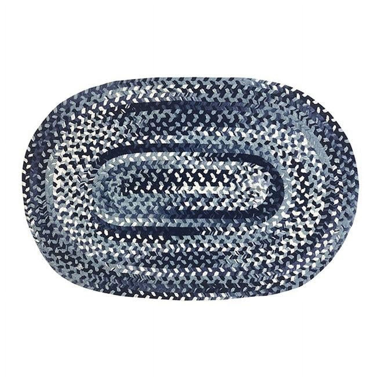 Ombre Chenille Collection 100% Cotton 20' x 30' Oval Braided Rug in ...