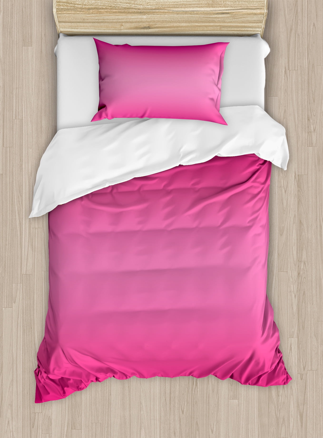 Ombre Duvet Cover Set, Cartoon Pink Medieval Colors Inspired Fuchsia ...