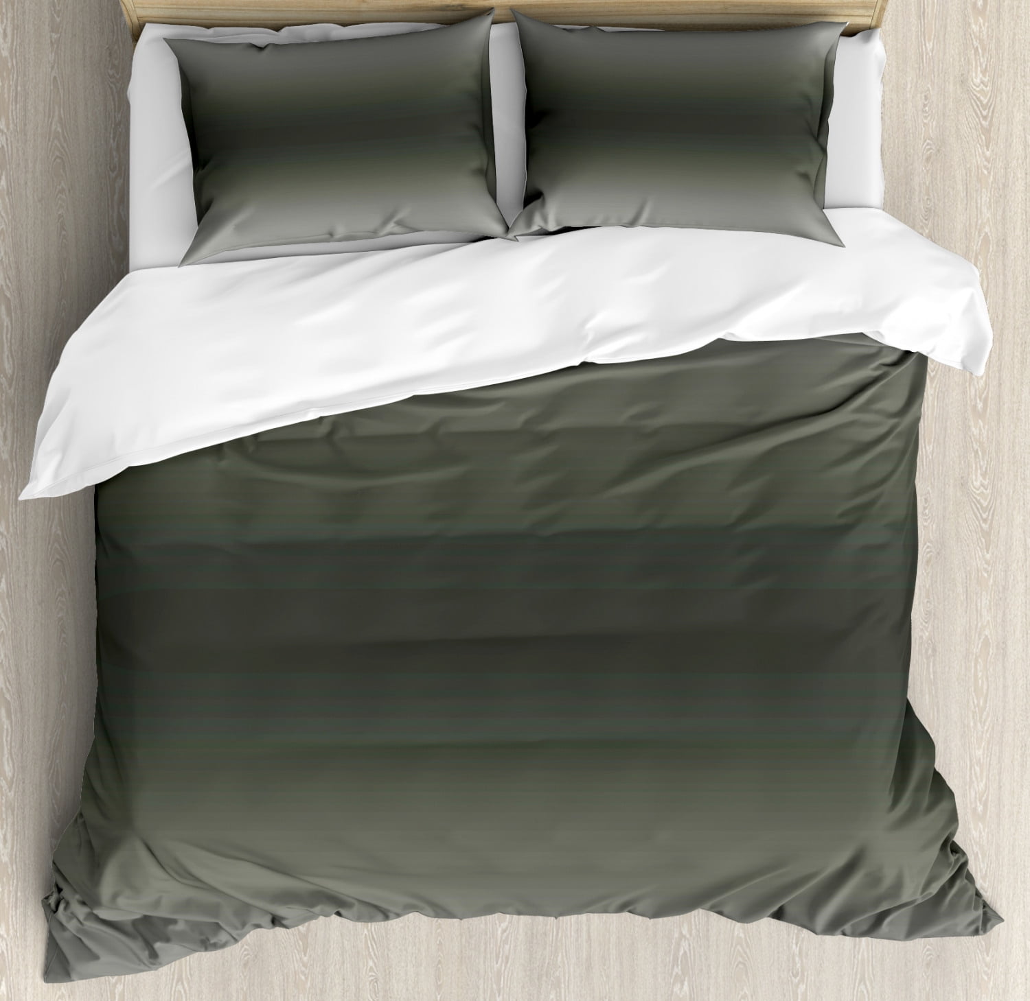 Ombre Duvet Cover Set, Smoke Fog Mist Fume Theme Inspired Grey Colored ...