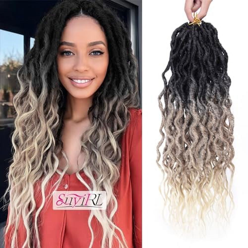 Ombre Faux Locs Crochet .. Hair For Black Women .. Soft Locs 24 Inch ...