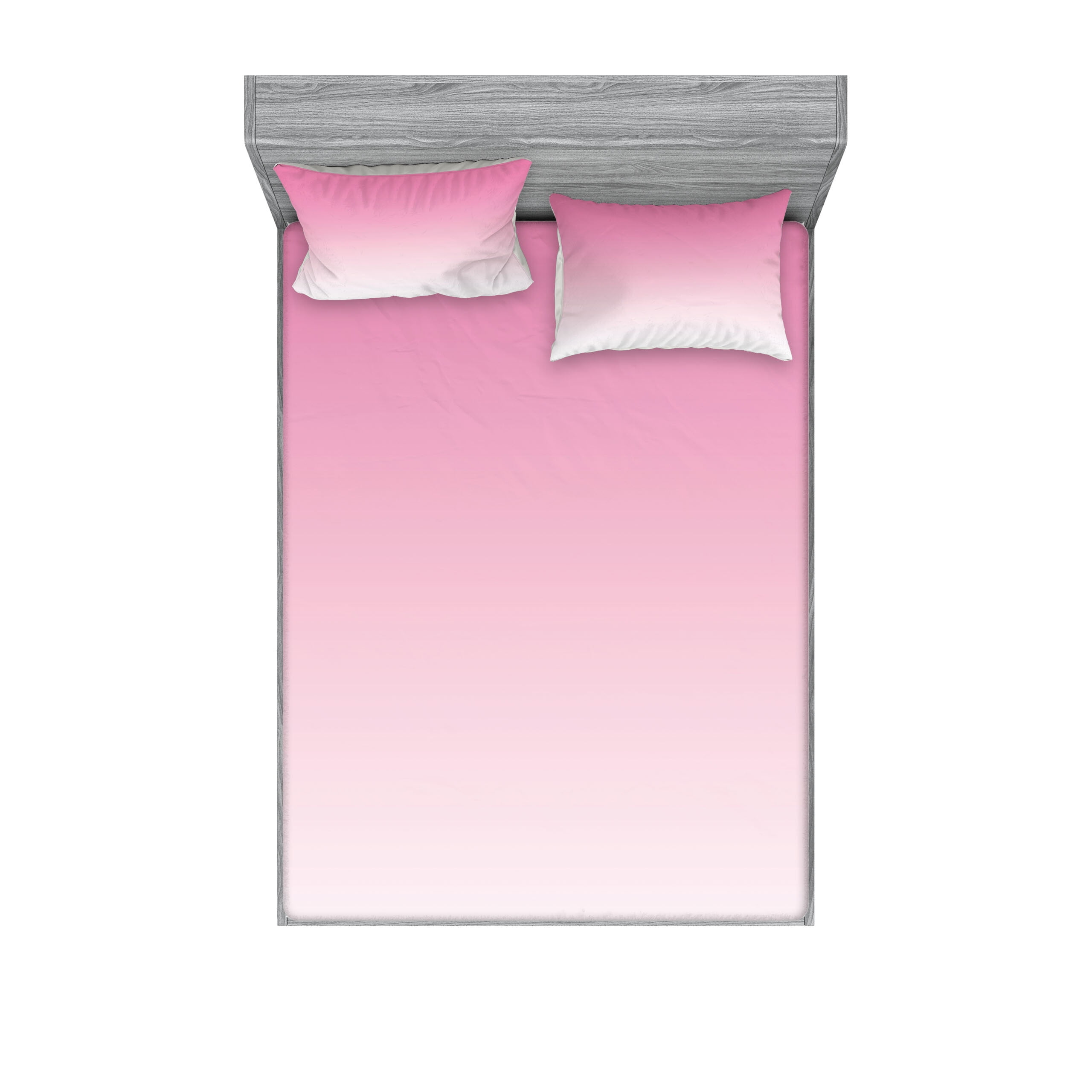 Ombre Fitted Sheet & Pillow Sham Set, Dreamy Pale Pink Waterfall Cotton ...