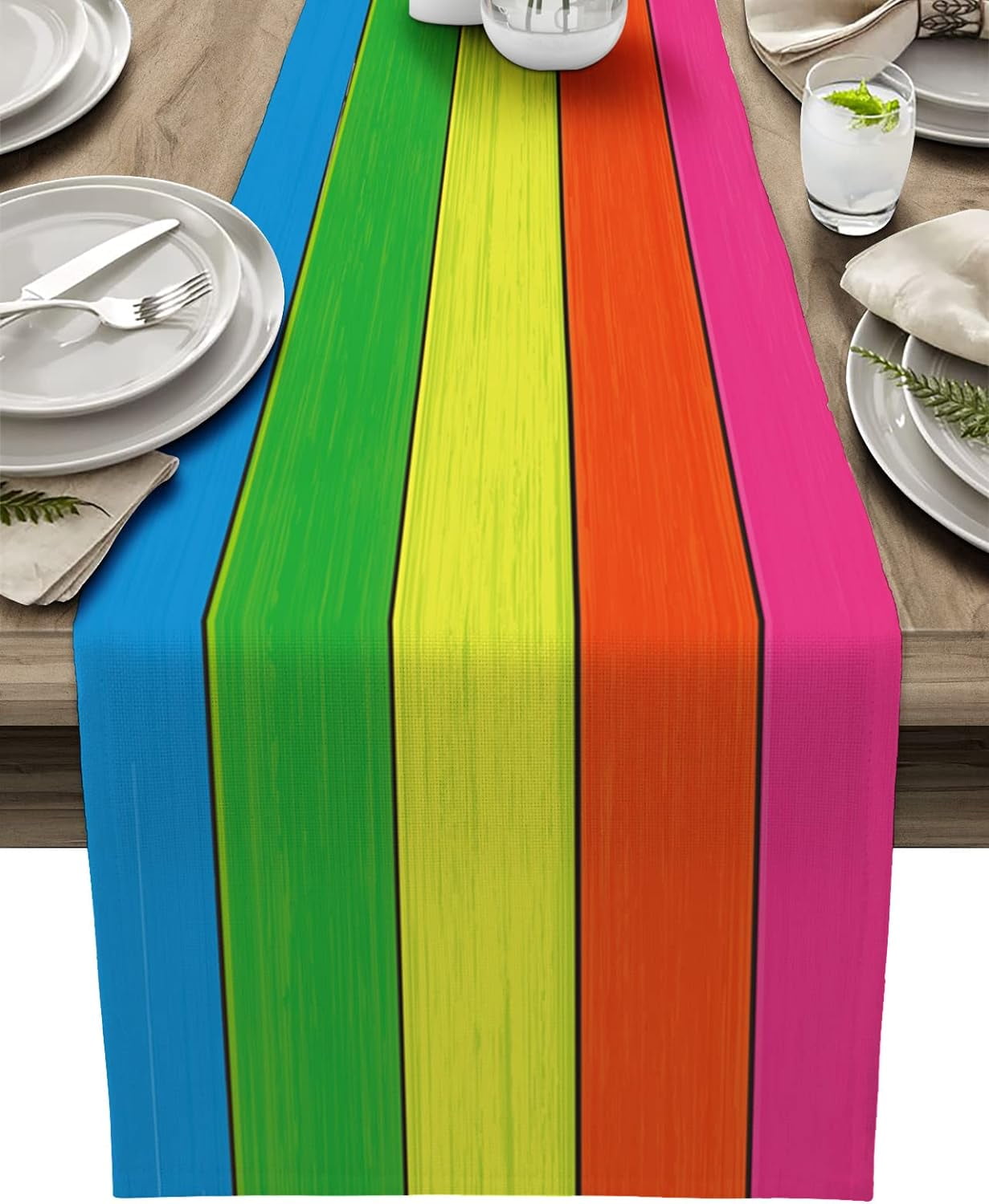 Ombre Linen Table Runners Farmhouse Retro Rustic Barn Wood Texture ...