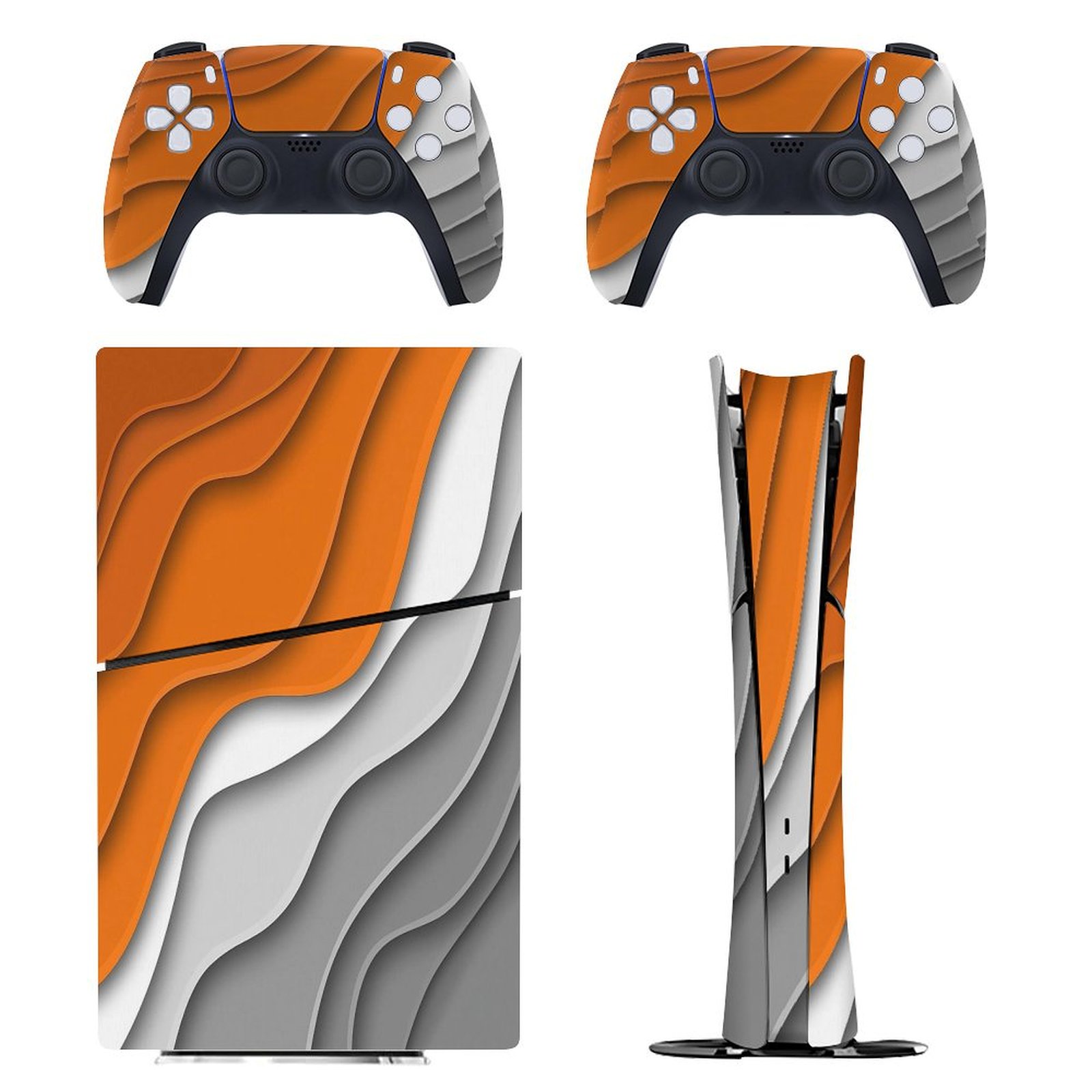 Ombre Orange Grey PS5/PS5 Pro/PS5 Slim Digital Disc Skin Sticker For ...