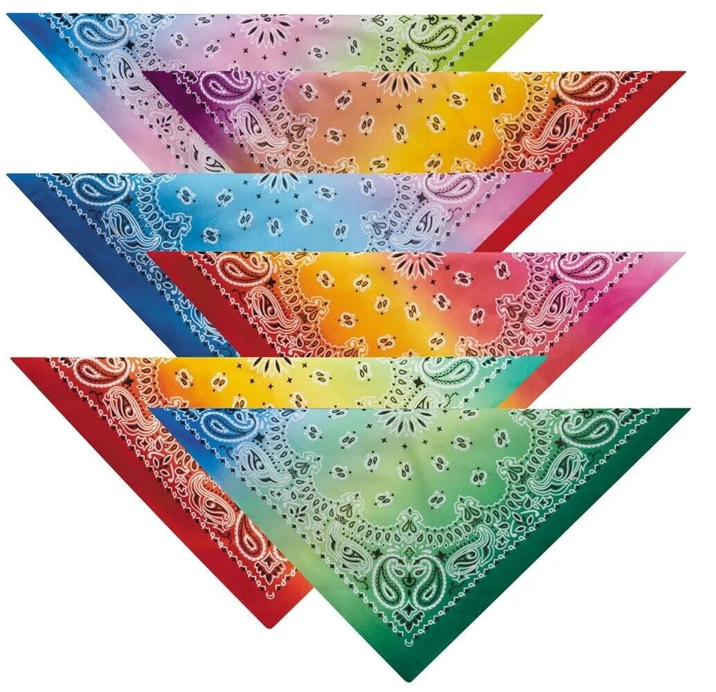Ombre Paisley Stylish Bandanas for Dogs Pets and Humans 22" Square 100 ...