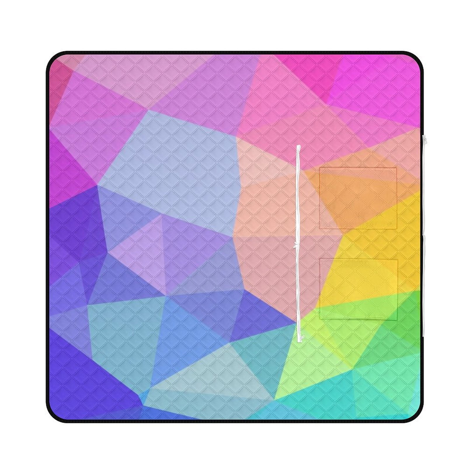 Ombre Print Colorful Polygon Beach Mats Outdoor Foldable Camping Mat ...