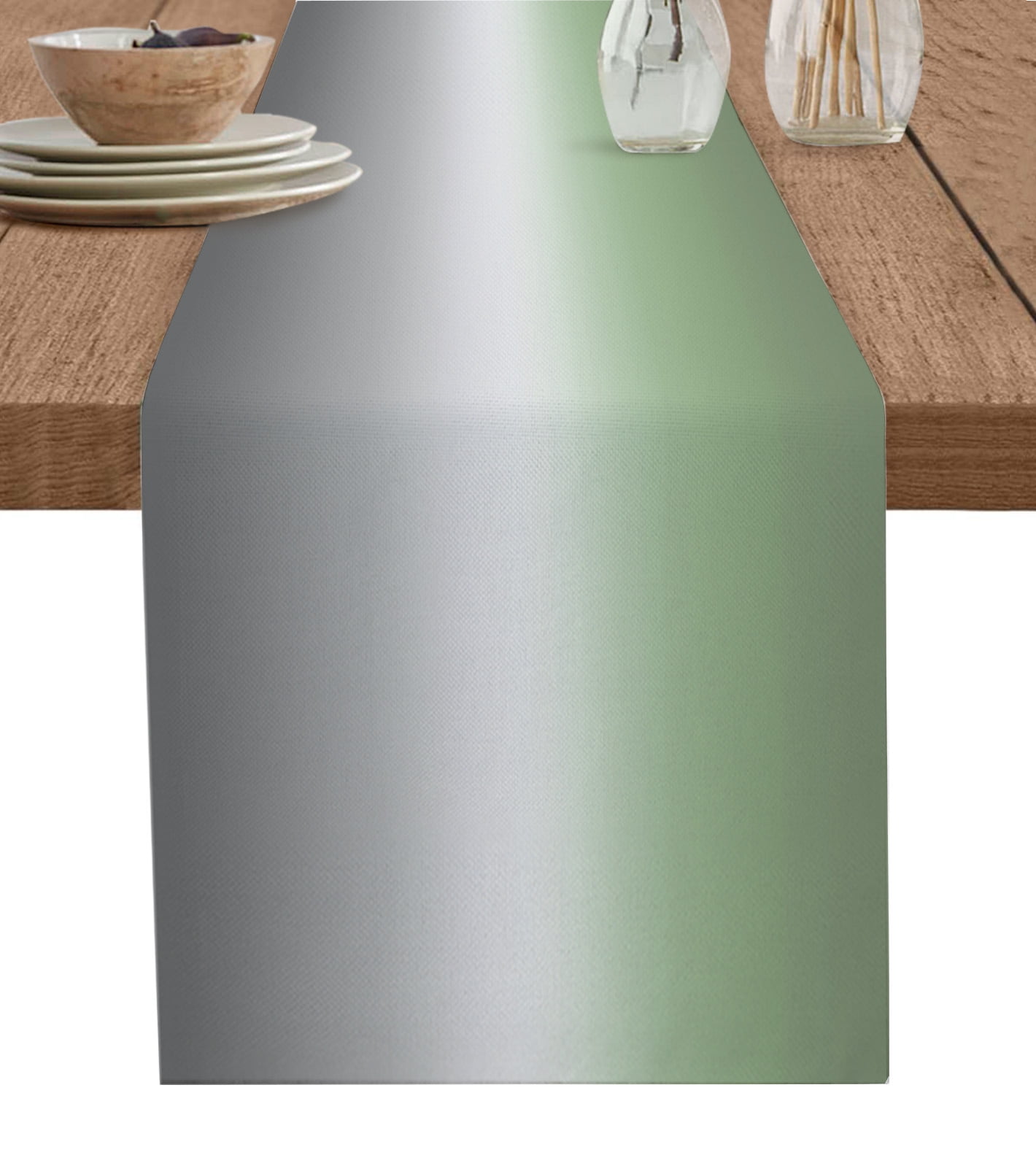 Ombre Sage Green, Table Runner Minimalist Contemporary Grey ...