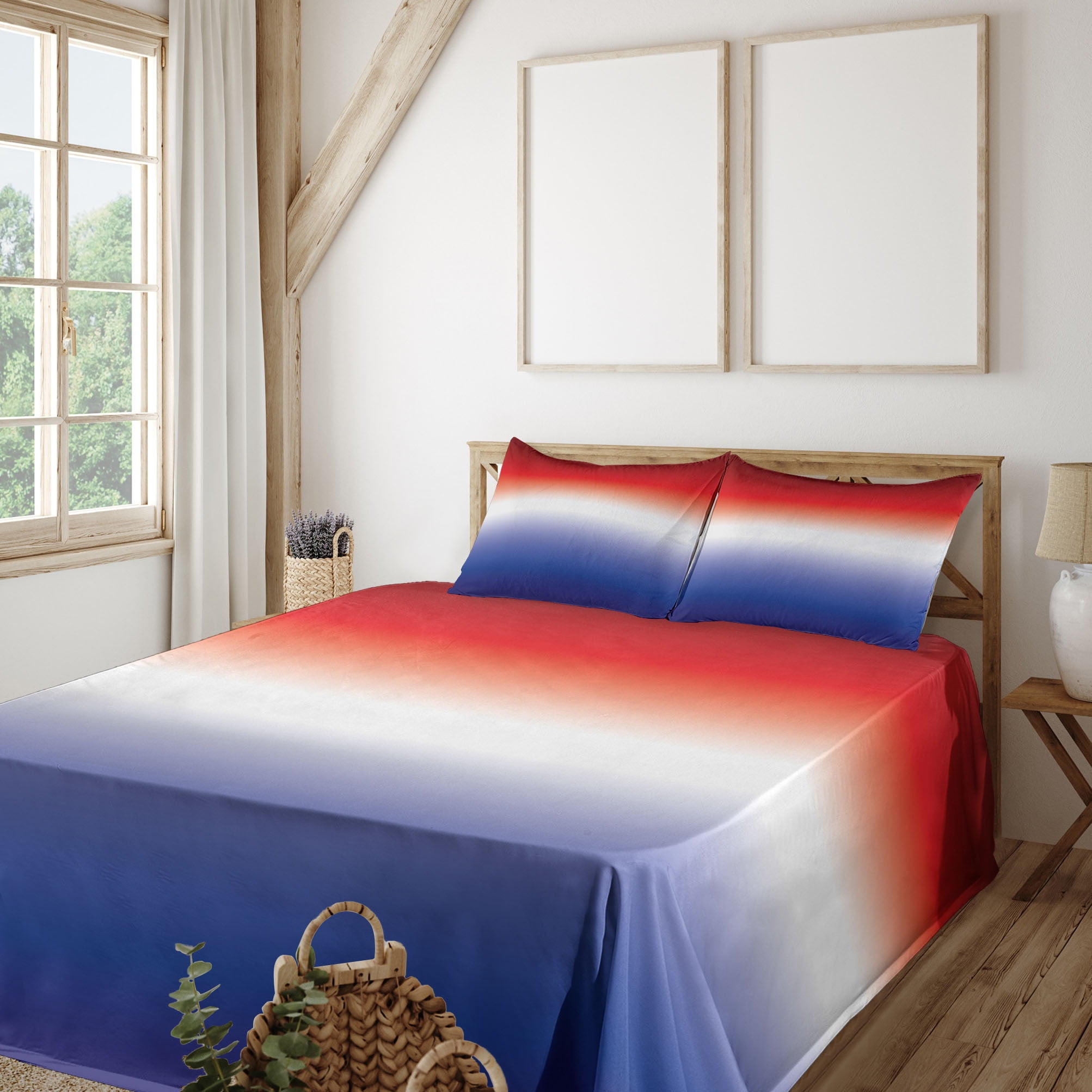 Ombre Sheet Set, United States Flag Inspired Tender Color Change ...
