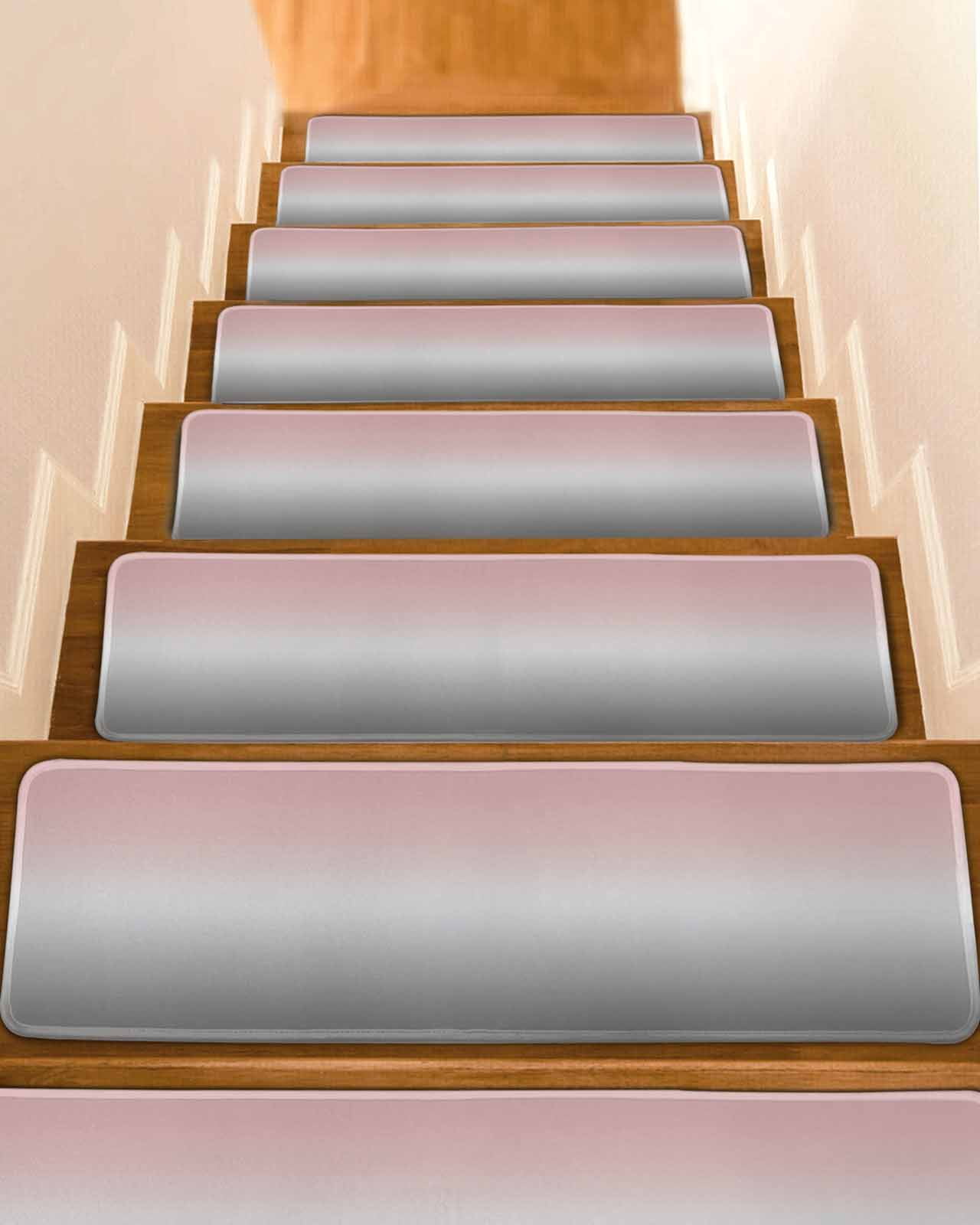 Ombre, Stair Treads for Wooden Steps Indoor Runner Rug Carpet, Gradient ...