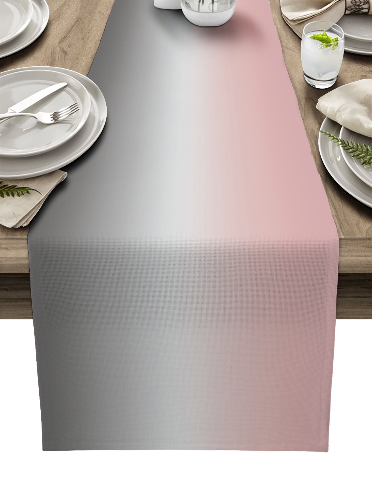 Ombre, Table Runner Gradient Pink and Grey Tablerunners 13 x 60 Inch ...