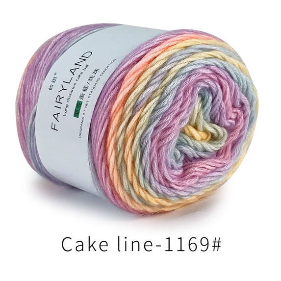 Ombre Yarn for Crocheting, Gradient Cake Yarn, 100g 60% Cotton 30% ...