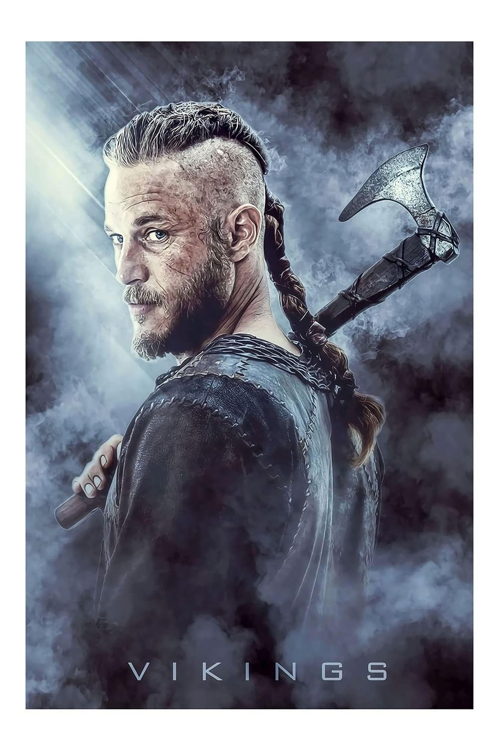 Omdecor 3D Vikings Ragnar Lothbrok Personality Move Poster For Bedroom ...