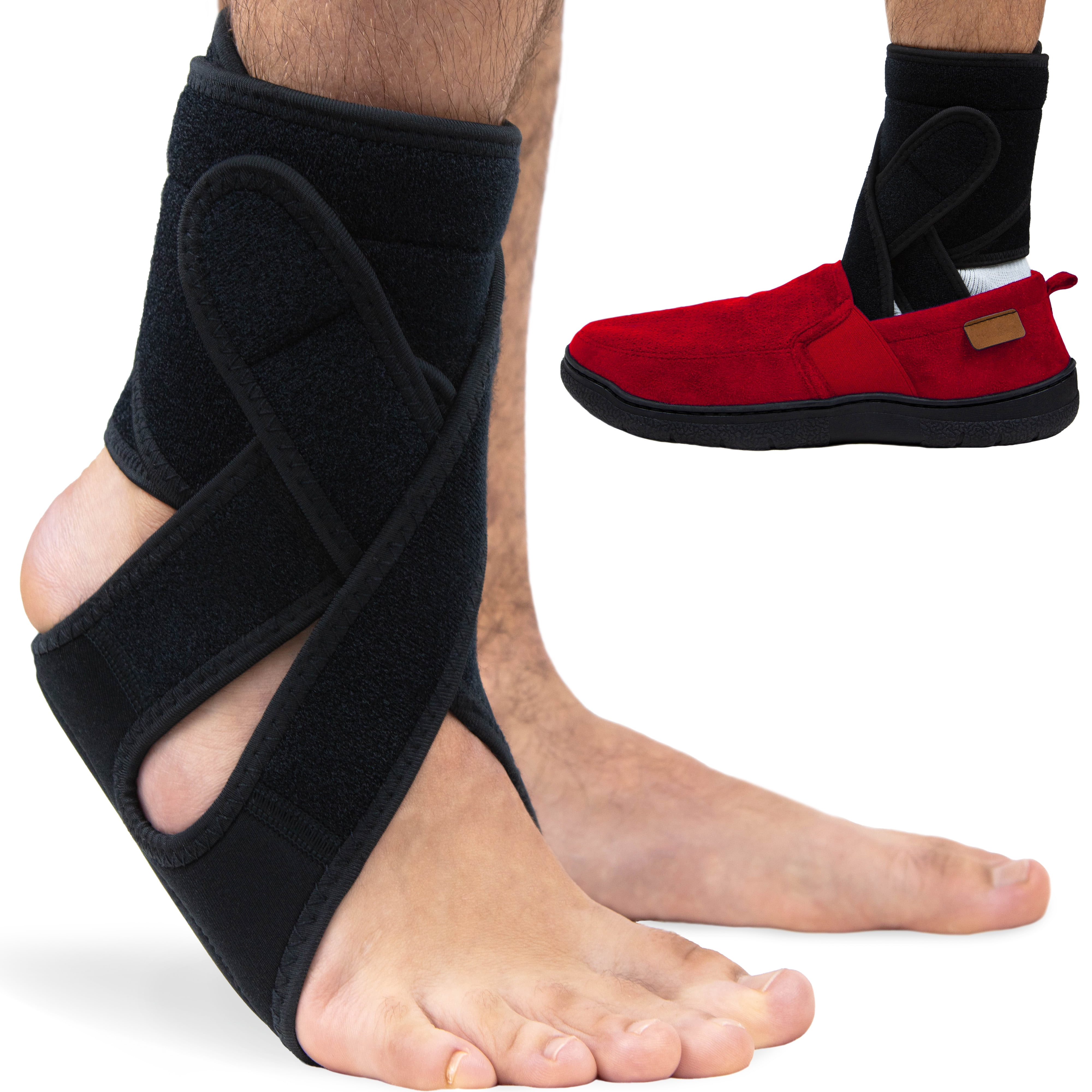 Omeer AFO Drop Foot Brace for Walking, Ankle Relief Support for Men and ...