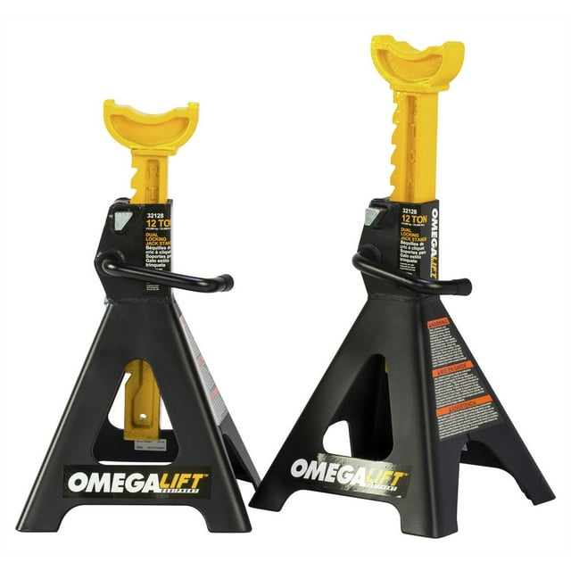 Omega 12 Ton double locking ratchet style jack stands - Walmart.com