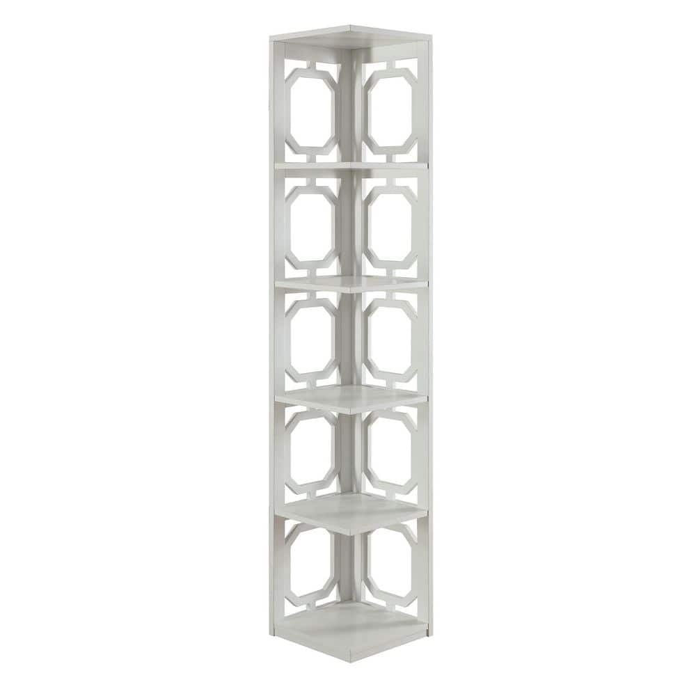 Omega 12 in. W White 5 Tier Corner Bookcase - Walmart.com