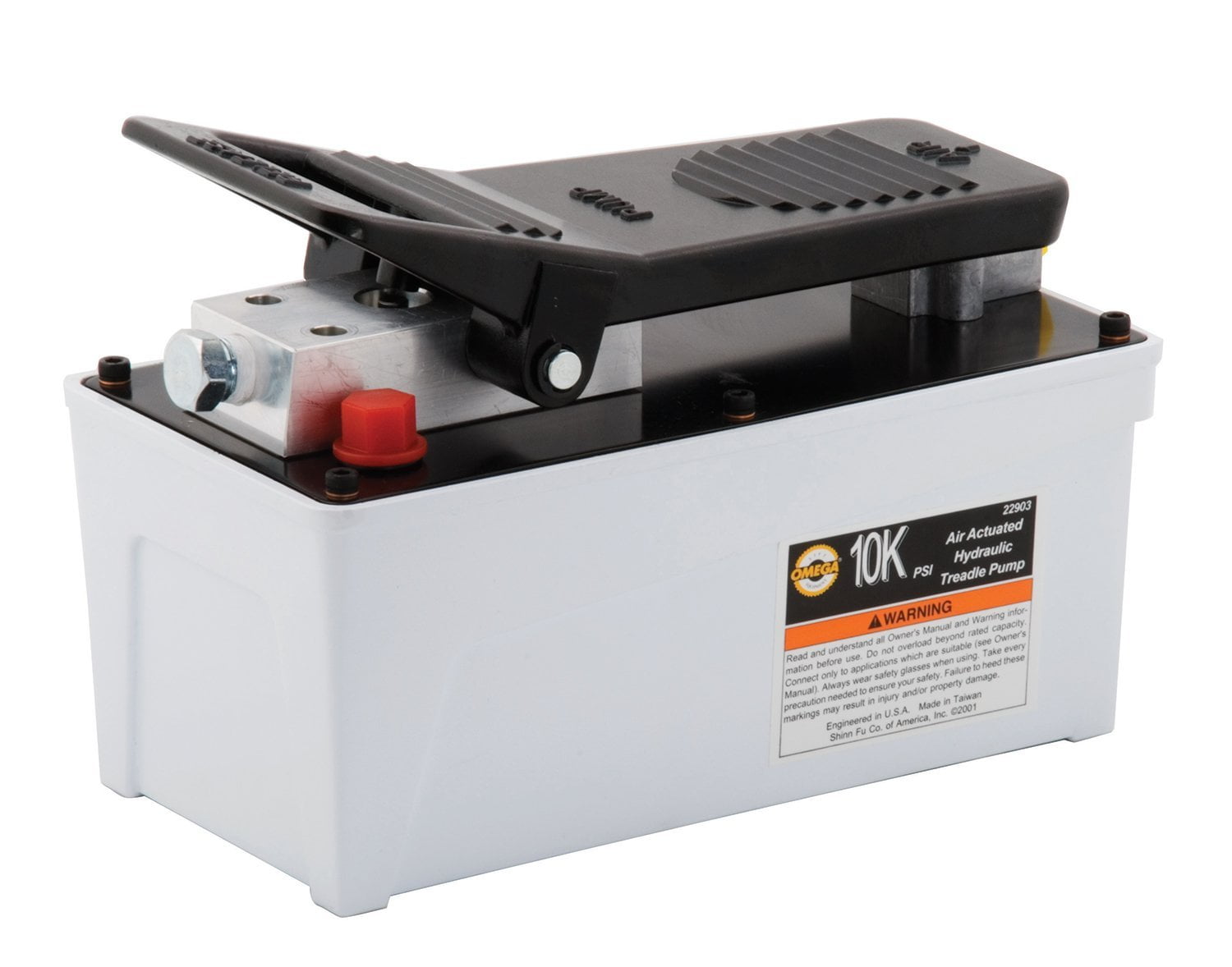 Omega 22903 Black 10000 PSI Air Actuated Hydraulic Treadle Pump ...