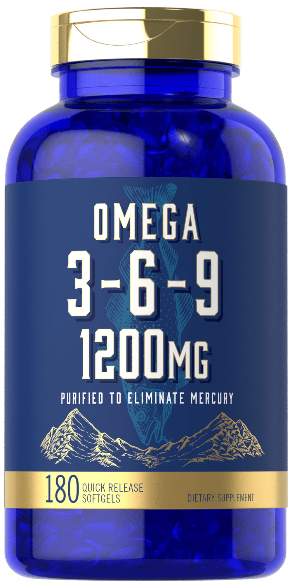 Carlyle Omega 3-6-9 Softgels, 180 ct, 1200mg, Non-GMO & Gluten Free ...