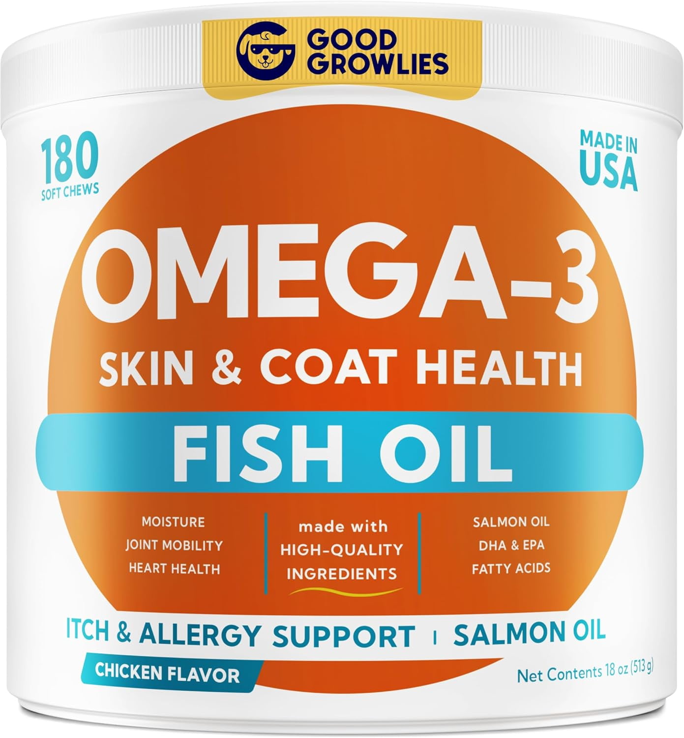 Omega 3 Alaskan Fish Oil Treats for Pets - Allergy Support, Shiny Coats ...