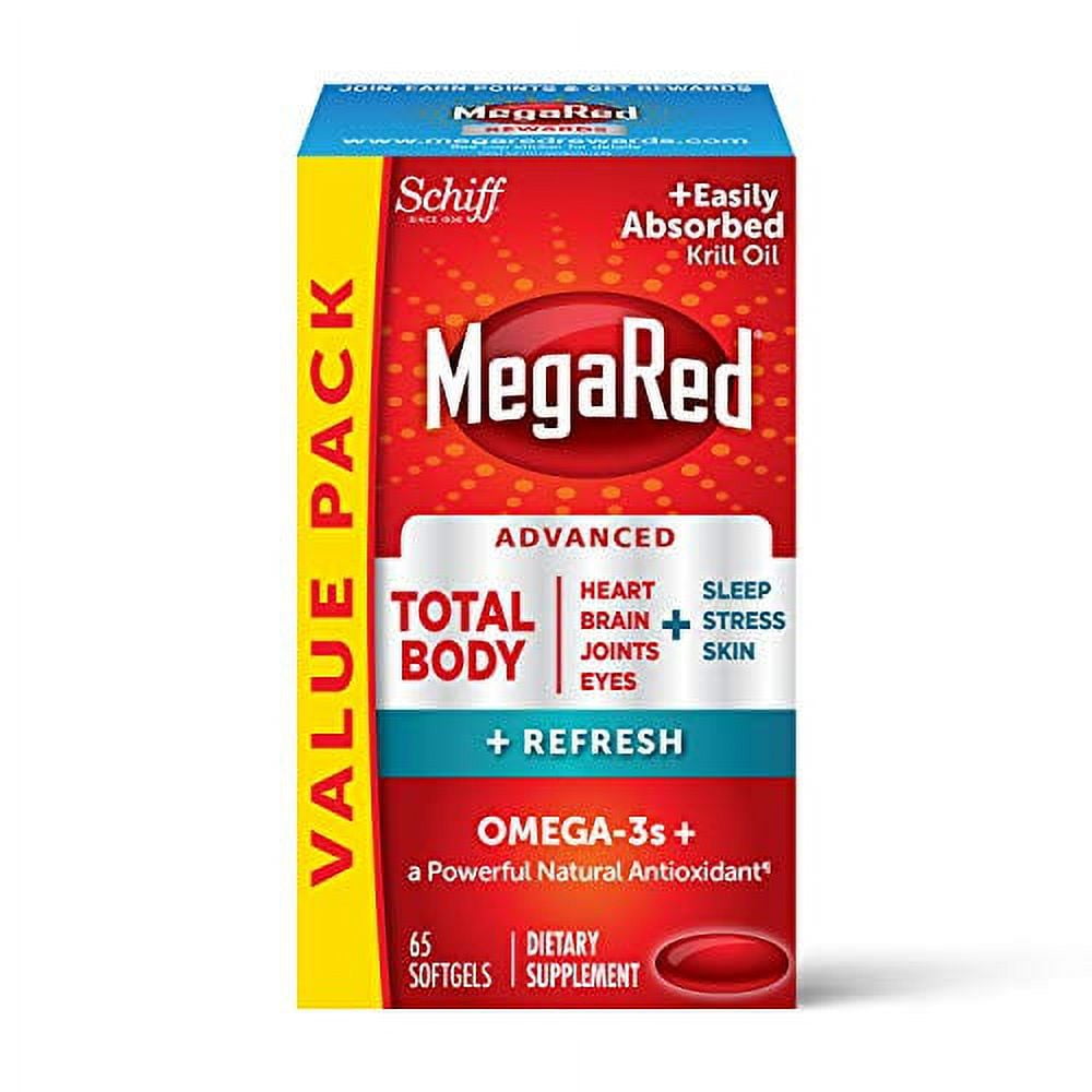MegaRed Omega-3 Blend with EPA, Total Body + Refresh, 500mg Softgels ...