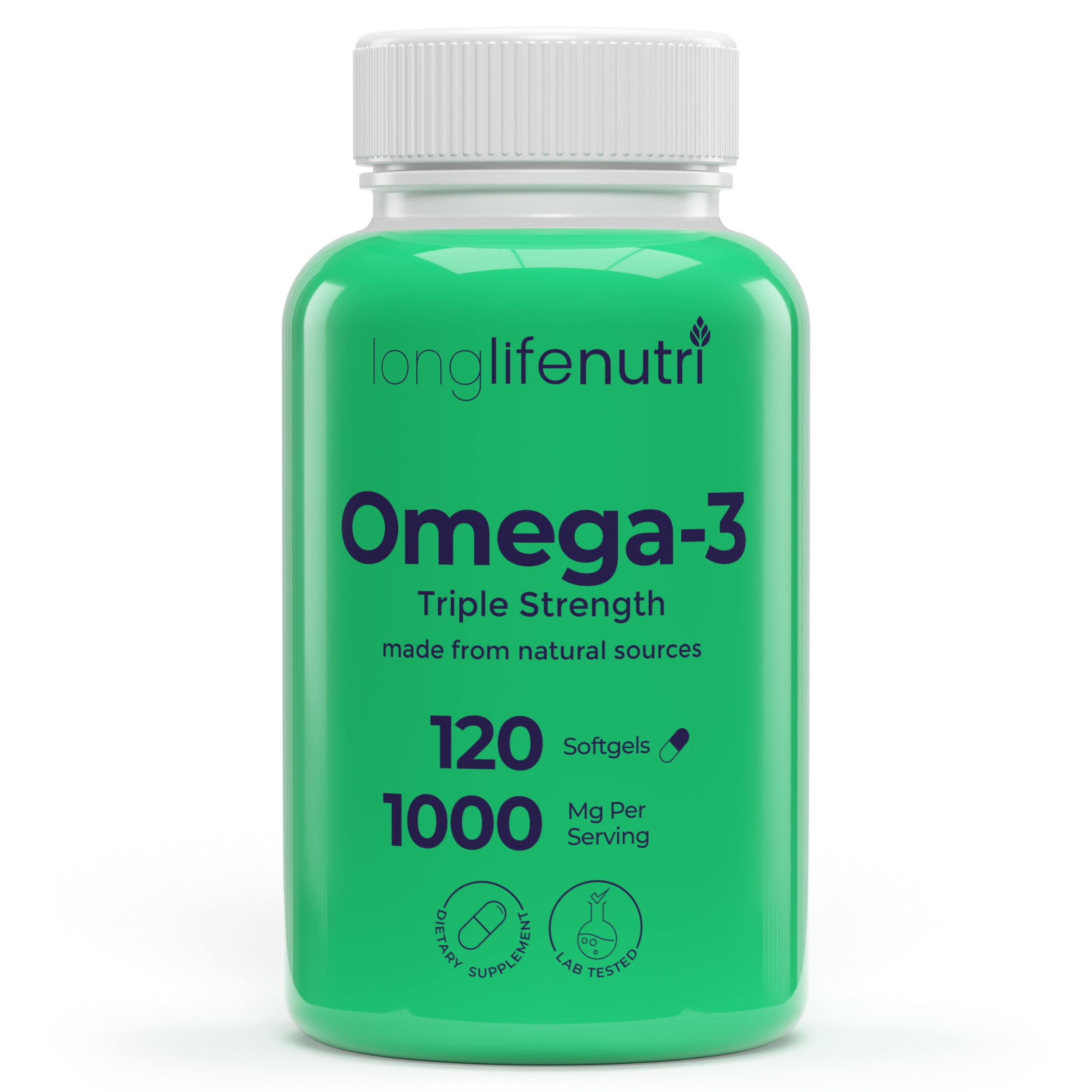 Omega 3 Fish Oil 1000 mg - 120 Softgels - Walmart.com