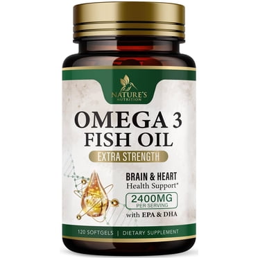 Omega 3 Fish Oil Supplements - 2400mg Fish Oil Per Serving - Triple ...