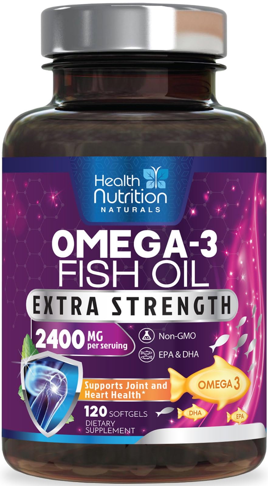 Omega 3 Fish Oil 2400 mg - Triple Strength Omega3, EPA & DHA Fatty ...