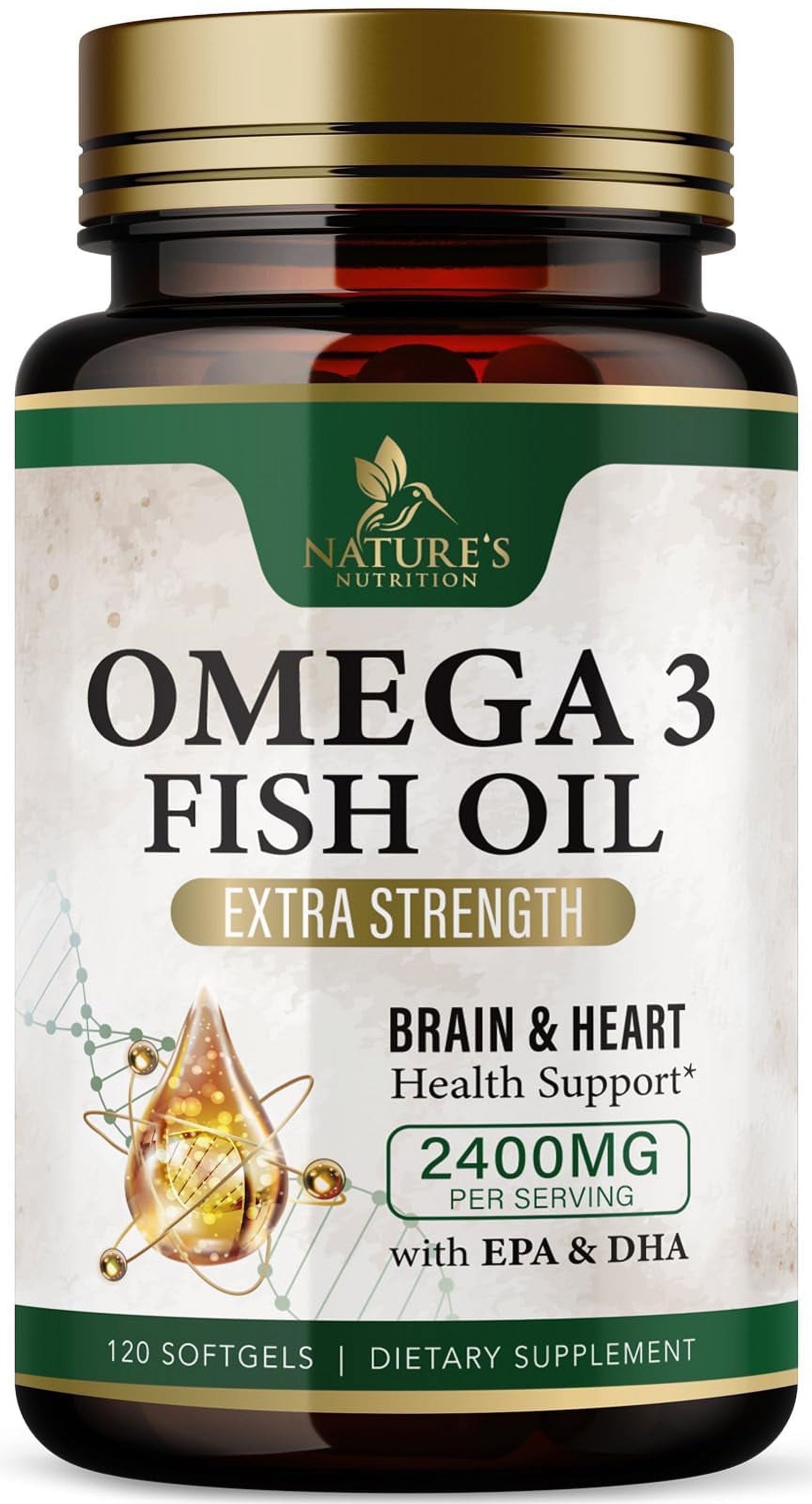 Omega 3 Fish Oil Supplements 2400 mg, Triple Strength Omega3 - EPA ...