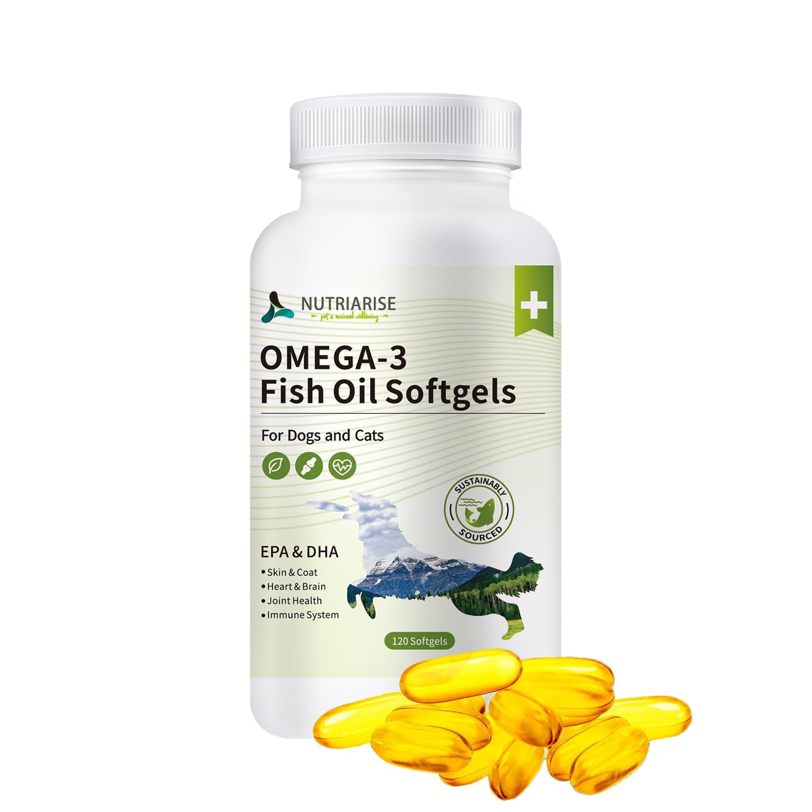 Omega 3 Fish Oil DPF11 for Dogs and Cats, Fish Oil Pet Supplement, Skin ...