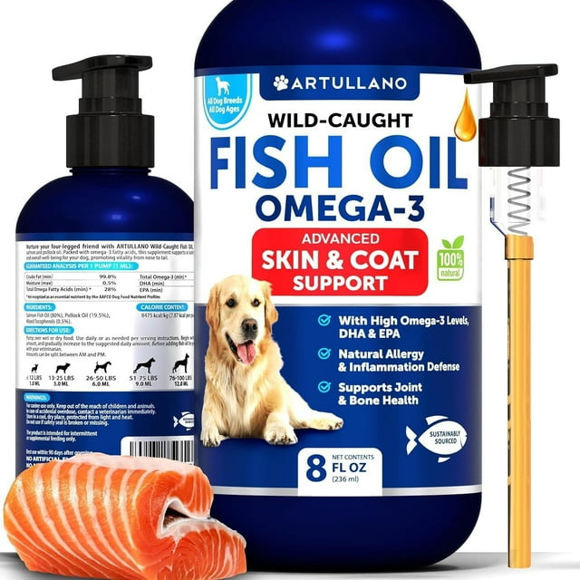Omega 3 Fish Oil for Dogs Better Than Salmon Oil Skin and Coat Defense ...