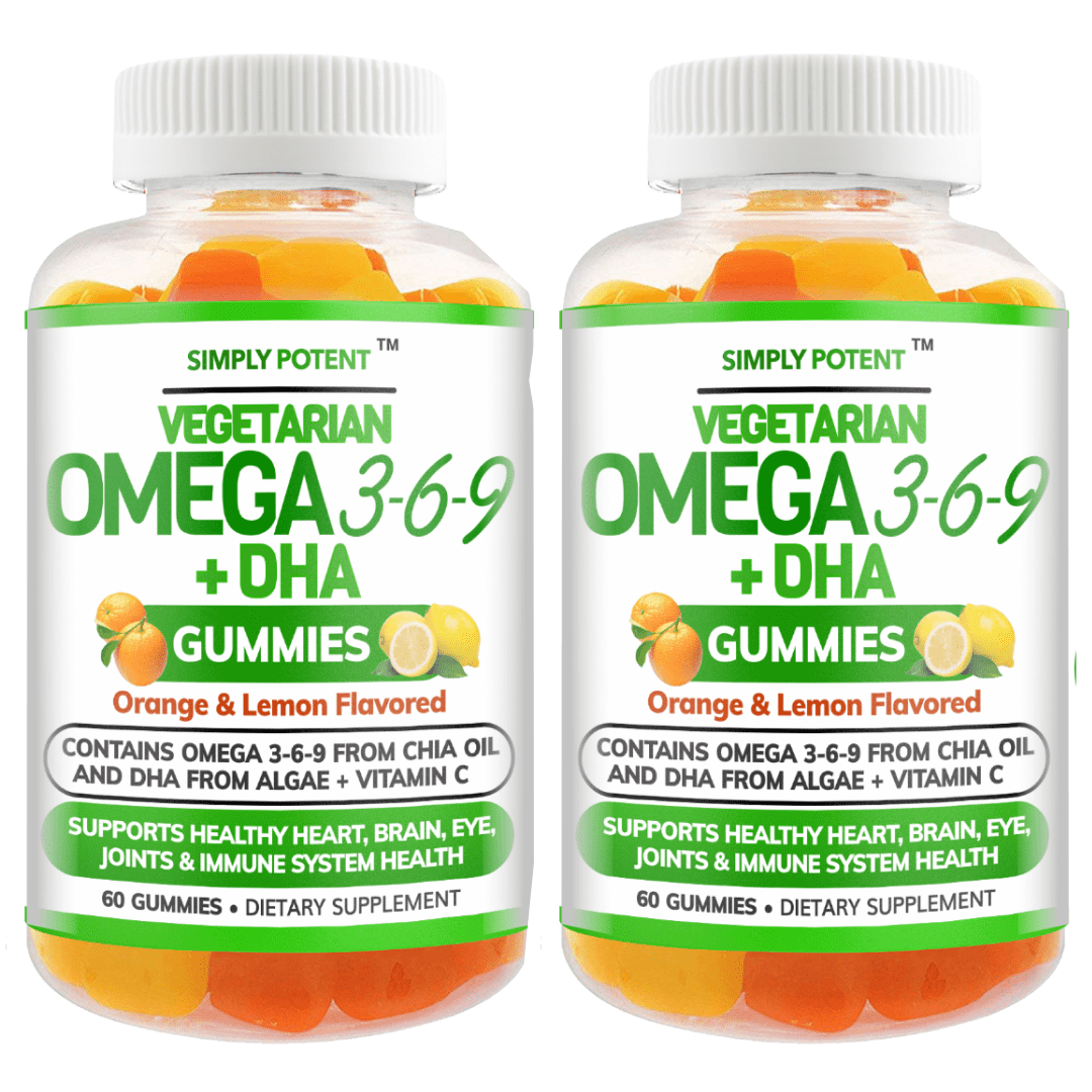 Simply Potents Omega 3 Fish Oil Gummies, Vegetarian, Gluten-Free ...