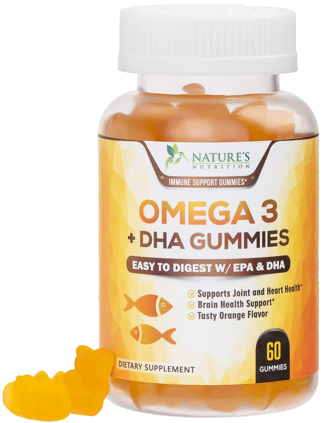 Omega 3 Fish Oil Gummies, High Absorption, Brain & Joint Support ...