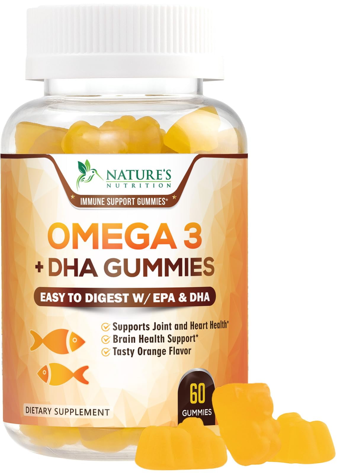 Omega 3 Fish Oil Gummies, High Absorption, Brain & Joint Support ...