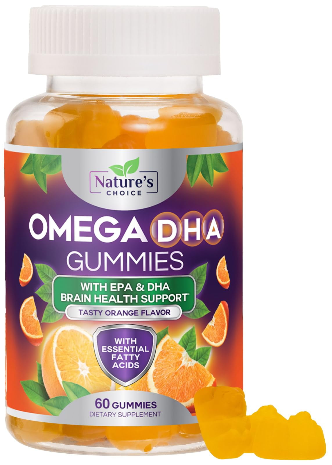 Omega 3 Fish Oil Gummies - High Absorption, Nature's Heart Health ...