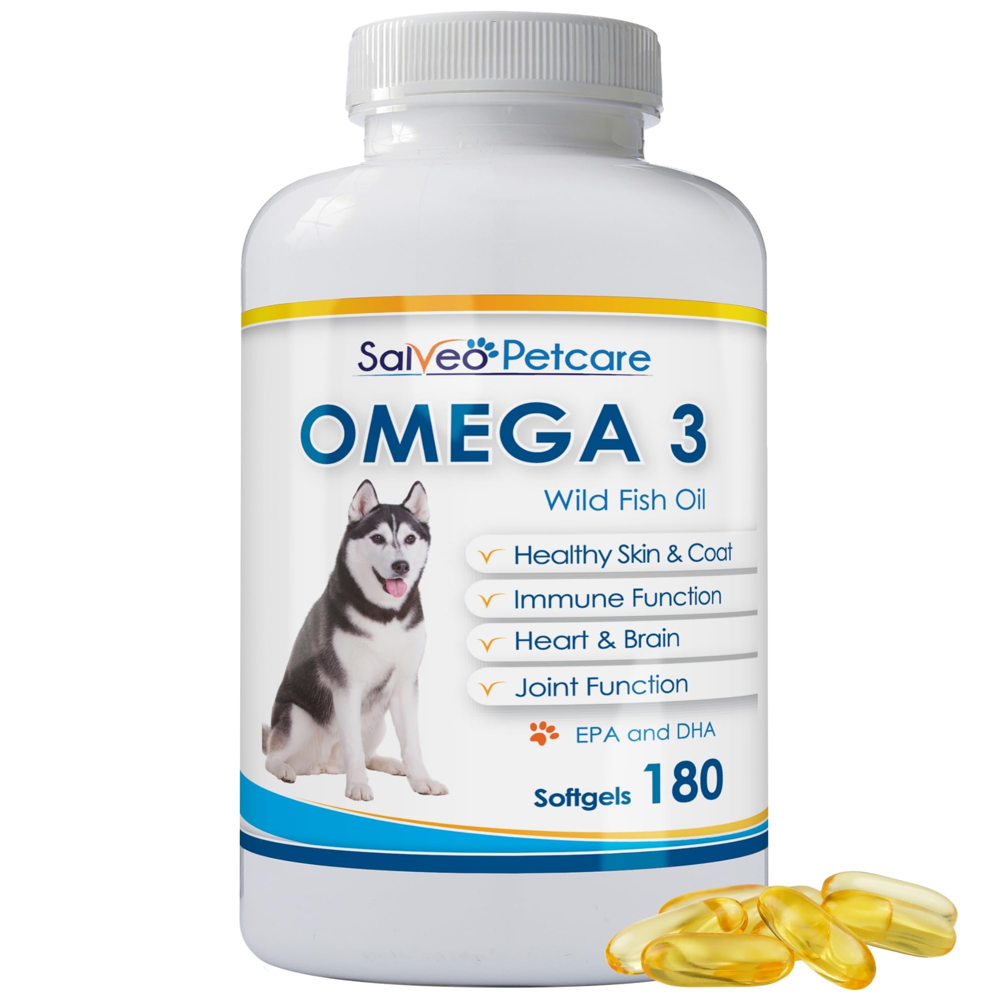 Omega 3 Fish Oil MZF22 for Dogs - Natural Pet Supplement for Shiny Coat ...