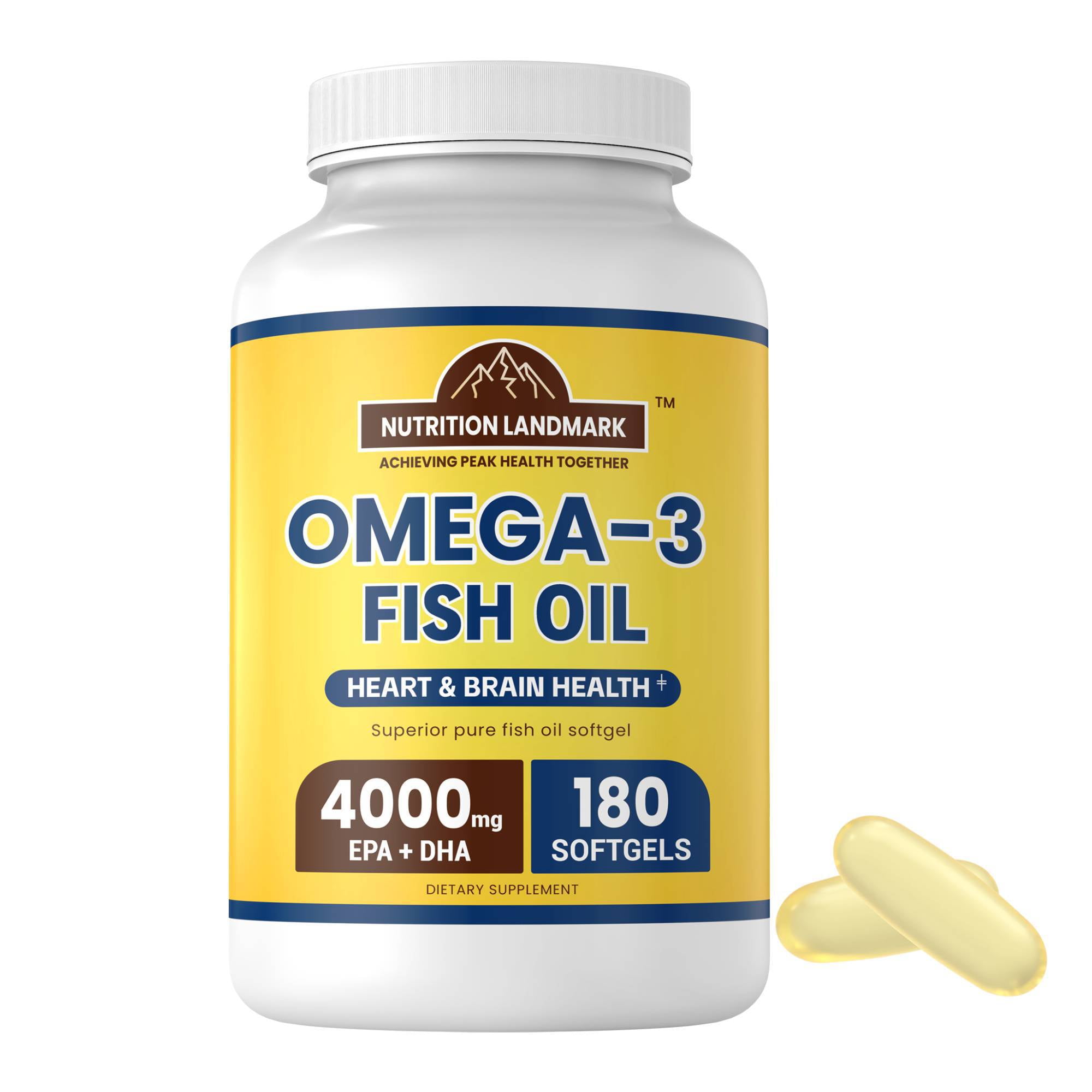 Omega-3 Fish Oil - Promotes Blood Lipid Support - 720mg EPA and 480mg ...