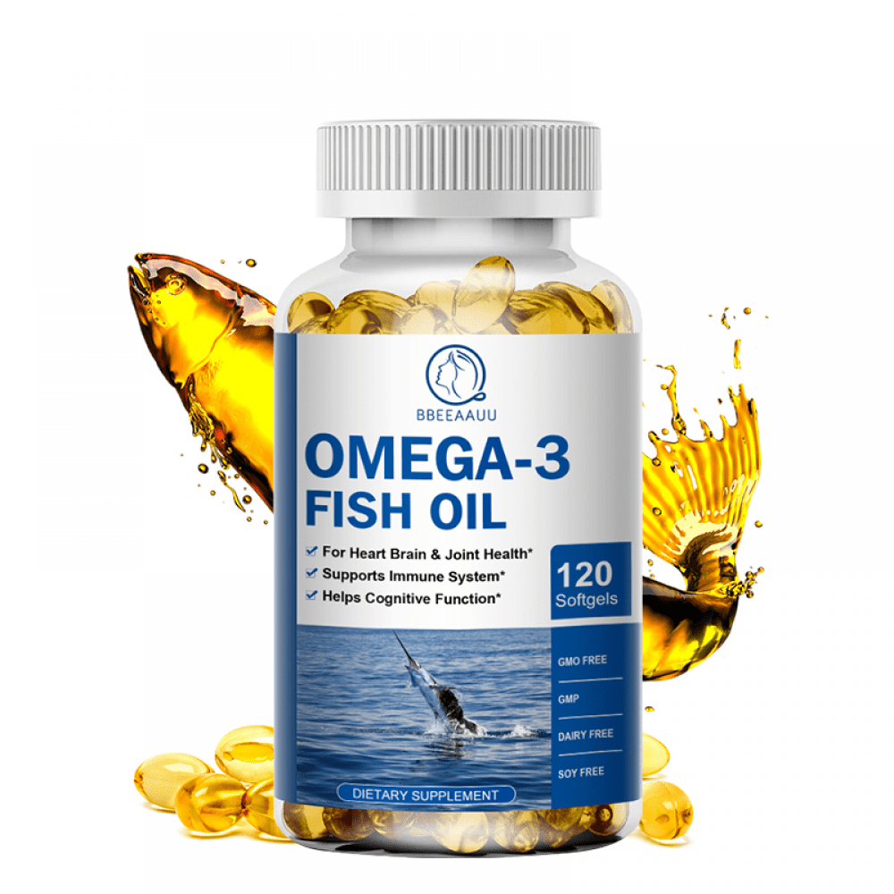 Omega 3 Fish Oil Supplements - EPA & DHA - Supports Heart, Brain, Joint & Immune Health, Mercury ...