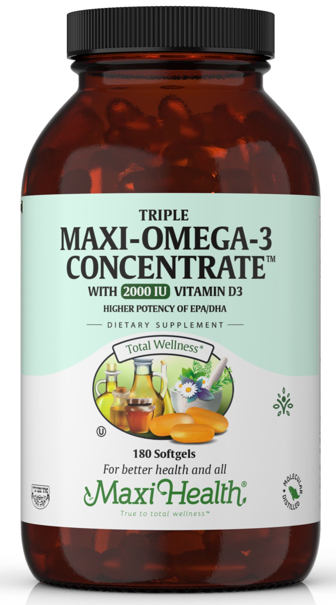 Omega 3 Supplement - Omega-3 Fish Oil Triple Concentrate with Vitamin ...