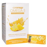 Coromega Omega-3 Orange Squeeze Packets, 650mg, Gluten-Free, 120 Ct ...