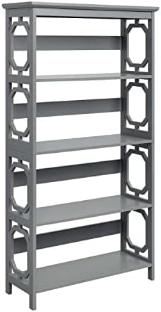 Omega 5 Tier Bookcase, Gray - Walmart.com