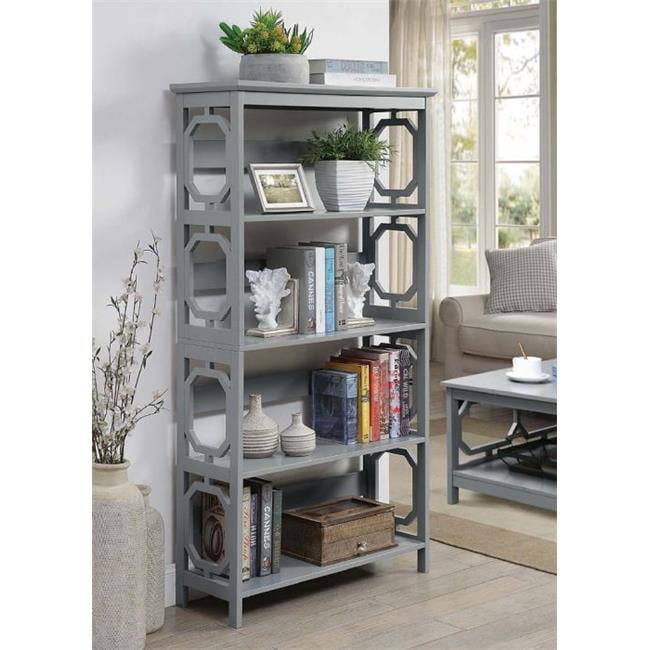 Omega 5 Tier Bookcase - Gray - Walmart.com