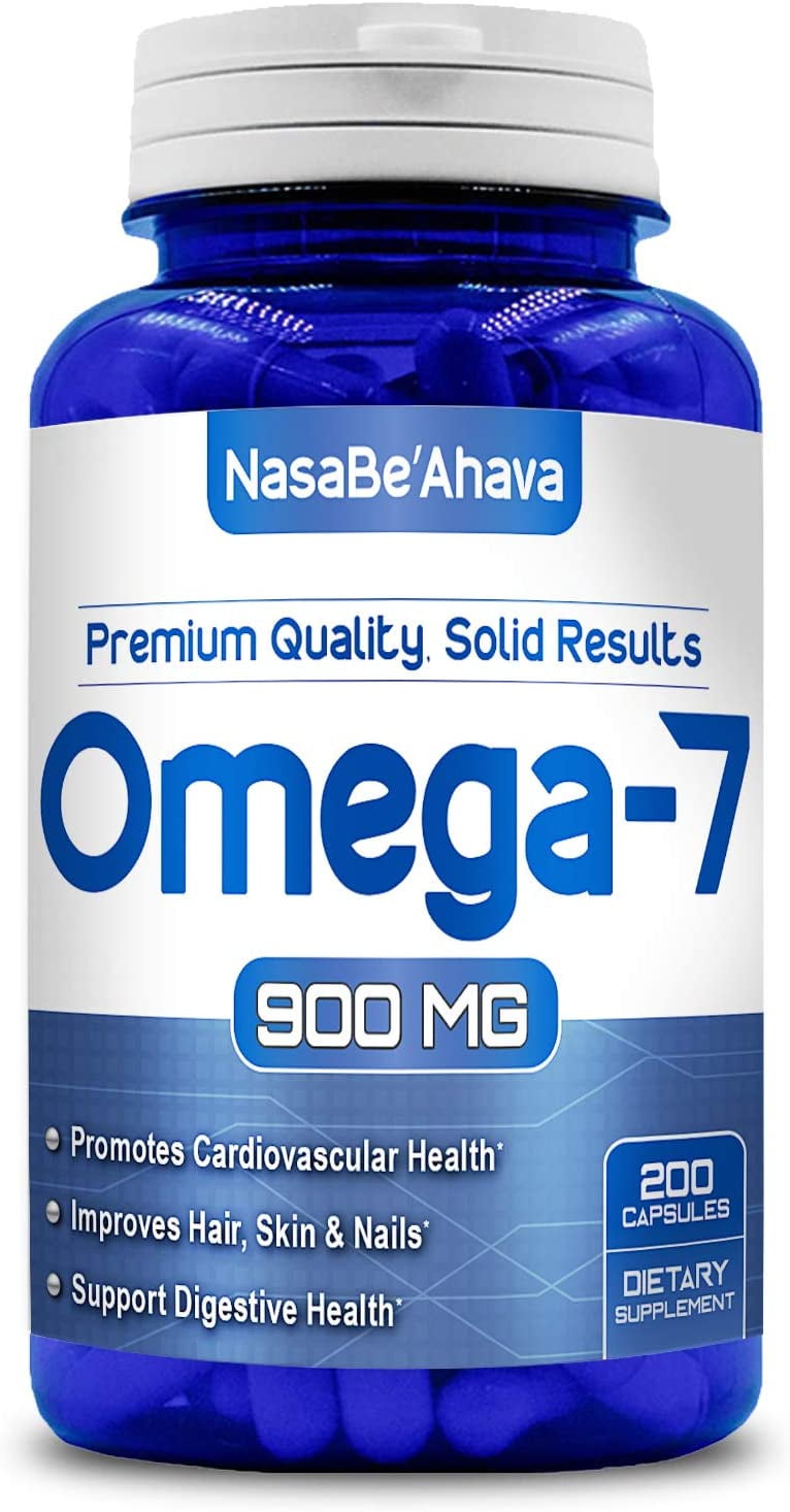 NASA BEAHAVA Pure Omega 7 Fatty Acids 200 Capsules 900mg Natural Sea ...