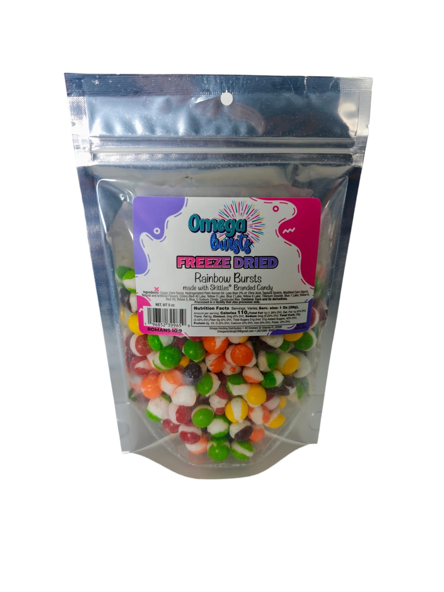 Omega Bursts Freeze Dried Candies: Unveiling the Rainbow Burst 1ct/ 5 ...