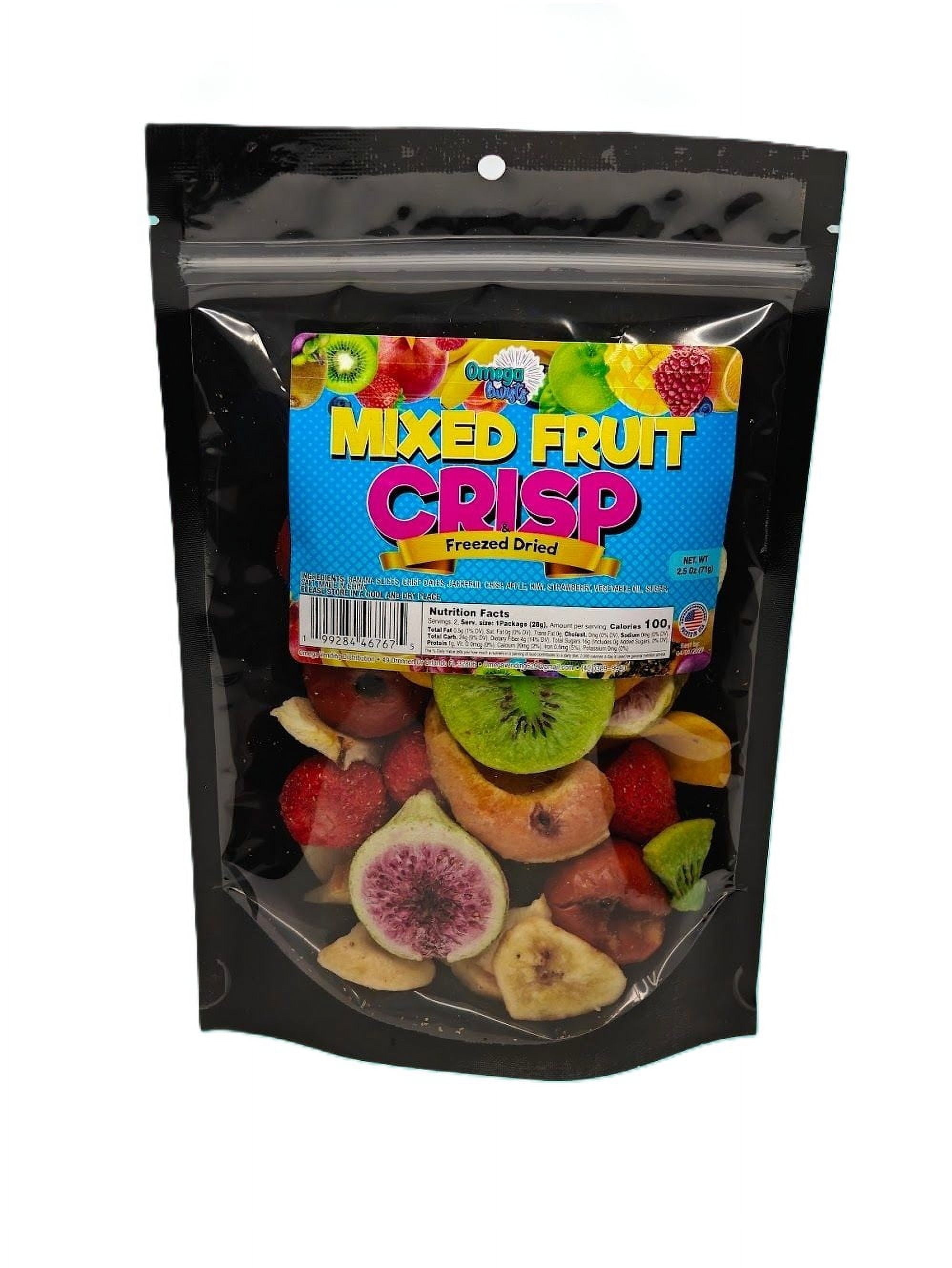 Omega Bursts Freeze Dried Mixed Fruit Crisp, Real Fruit Snack Blend, 2. ...