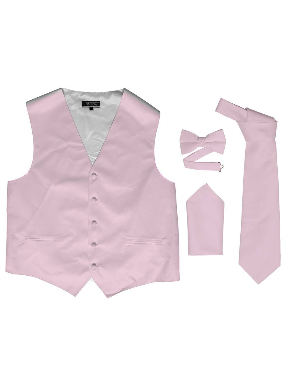 Omega Button Vest Formal Dress Kit - Pink/White - Small - Walmart.com