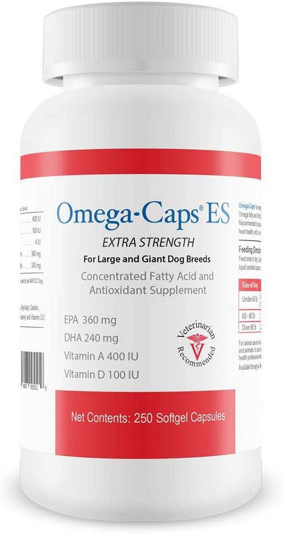 Omega-Caps ES for Large & Giant Dogs - Omega 3, Vitamins, Minerals ...