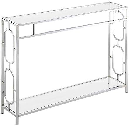Omega Chrome Console Table 42" - Contemporary Modern Sofa Table with ...