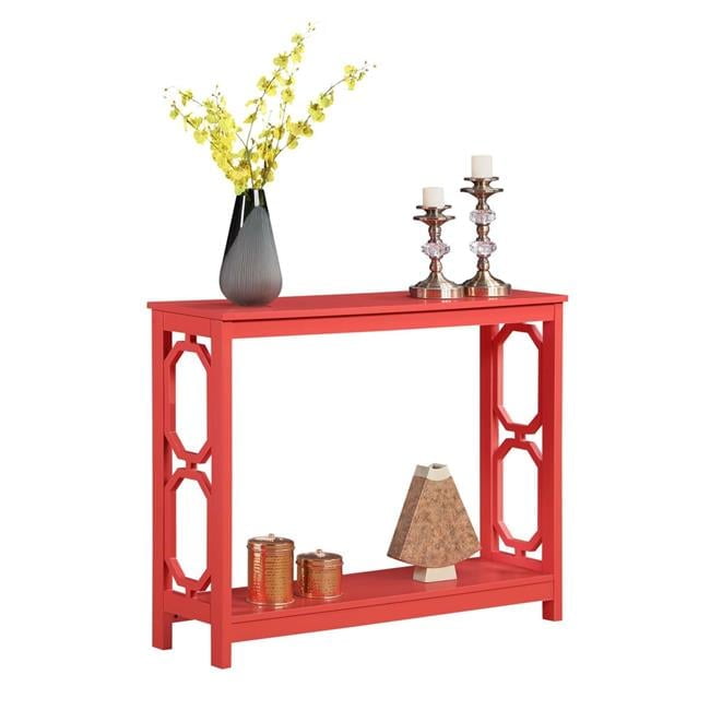 Omega Console Table with Shelf Coral - Walmart.com