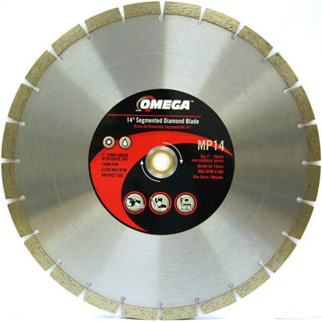 Omega Diamond Tools MP14 Segmented Diamond Blade Concrete - 14 in ...