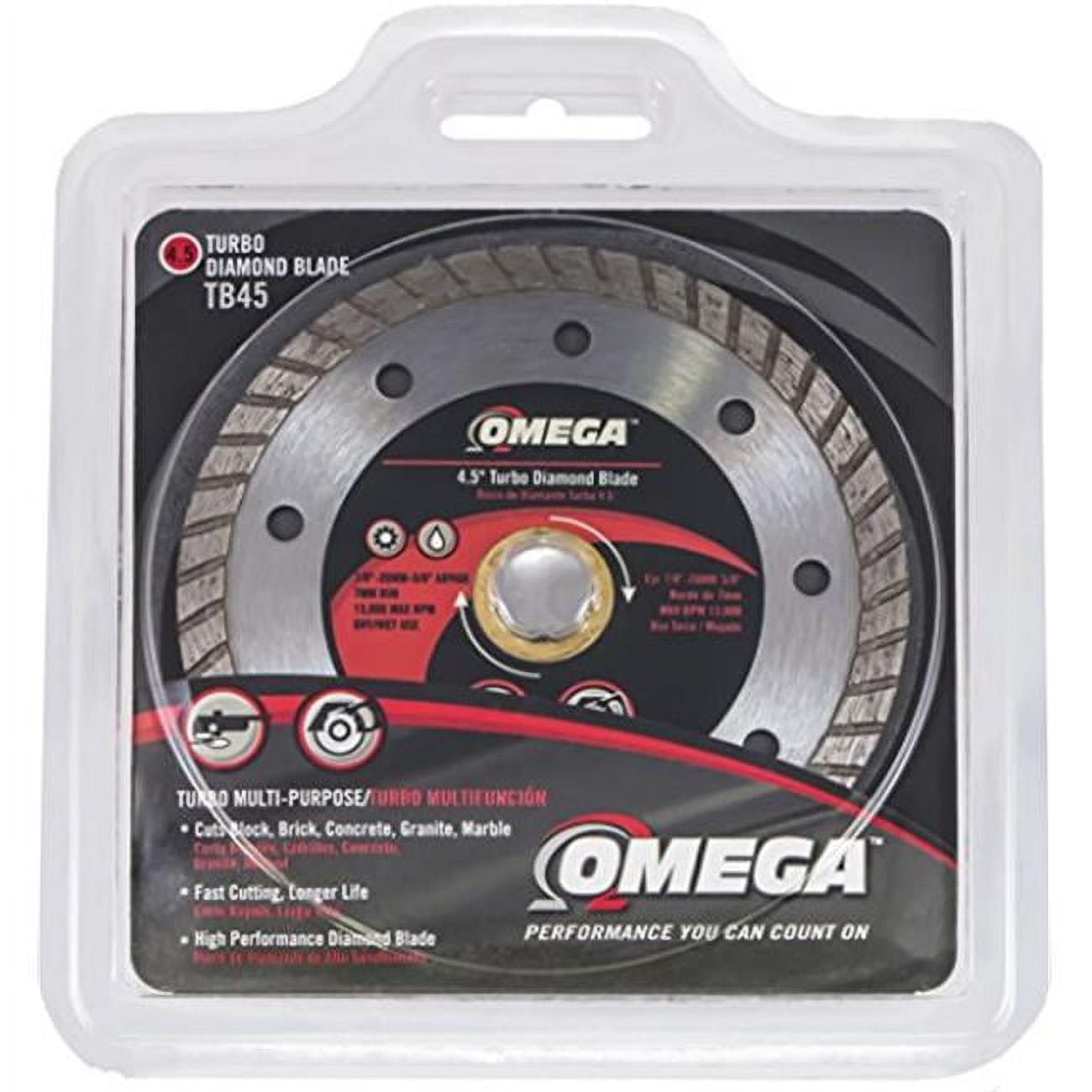 Omega Diamond Tools Turbo Diamond Blade - 4 in. - Walmart.com